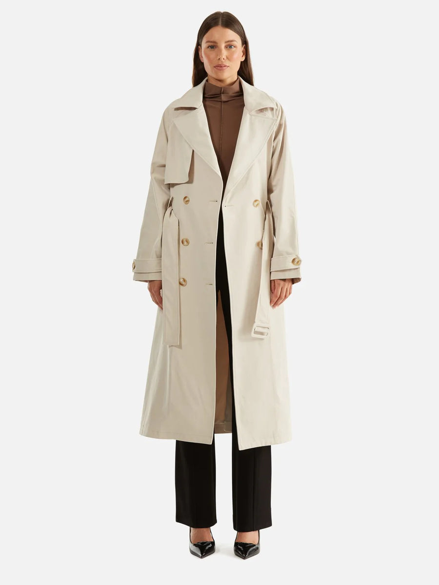 Carrie Trench Coat - Birch – et seQ fashion