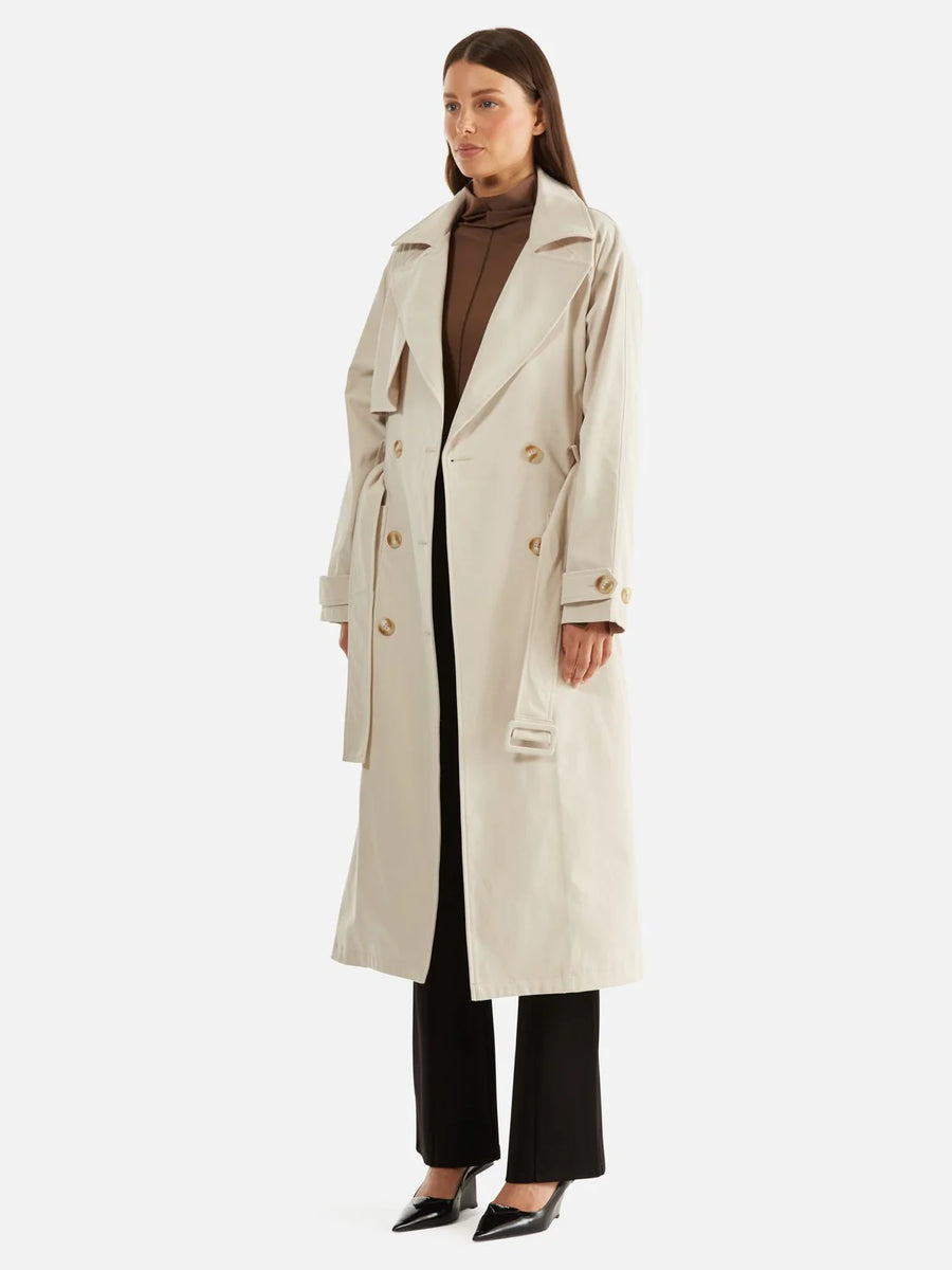 Carrie Trench Coat - Birch – et seQ fashion